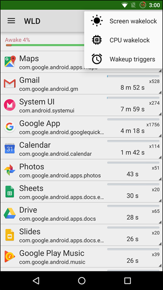 Find Out Which Apps are Keeping Your Android Awake With Wakelock Detector