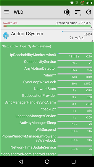 Find Out Which Apps are Keeping Your Android Awake With Wakelock Detector