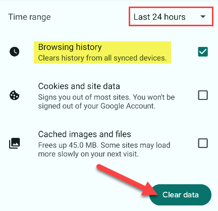 How to Clear Google Search History on Android