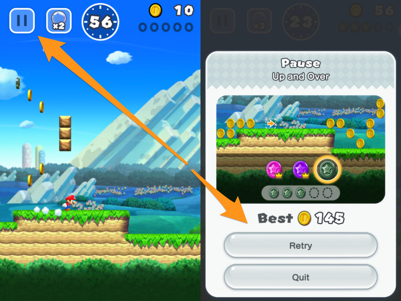 How to Restart a Super Mario Run Level Without Dying