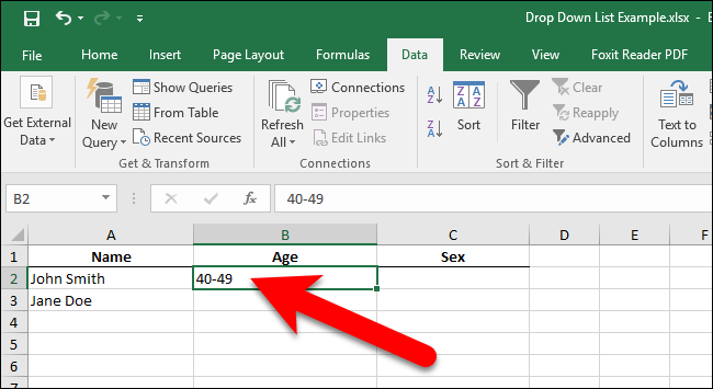 How to Add a Drop-Down List to a Cell in Excel