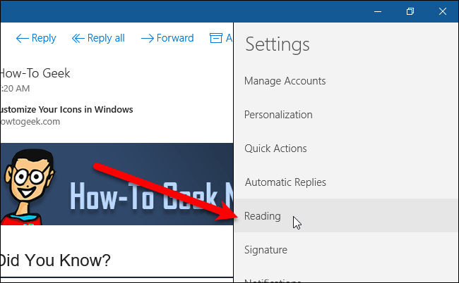 How to Disable Message Previews in Windows 10 Mail