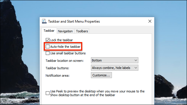 How to Automatically Hide the Windows Taskbar