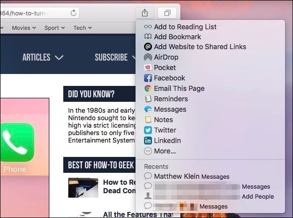 How to Customize the Share Menu on macOS