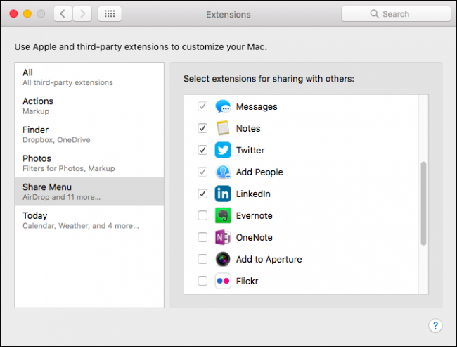 How to Customize the Share Menu on macOS