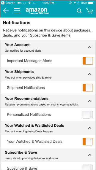 How to Stop Amazon's Email, Text, or Smartphone App Notifications