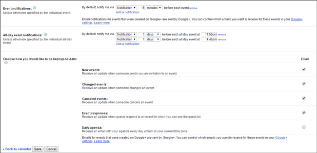 How to Customize Google Calendar's Notifications on the Web