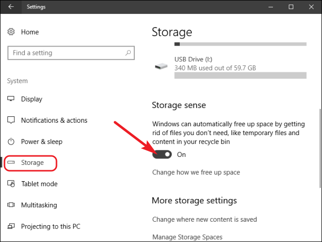 How to Automatically Free Up Disk Space with Windows 10's Storage Sense