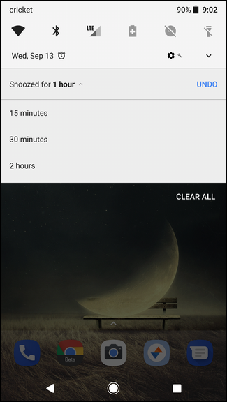 How to Snooze Notifications in Android Oreo