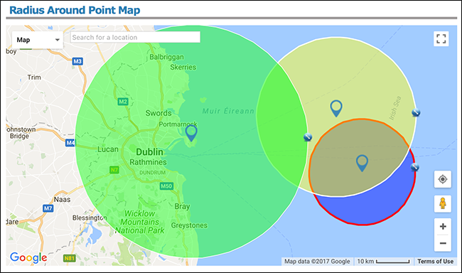 How to Find Out What Places Are a Specific Distance From You