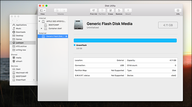 How to Show Empty, Unformatted Drives in Disk Utility on macOS