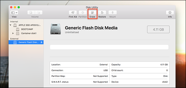 How to Show Empty, Unformatted Drives in Disk Utility on macOS