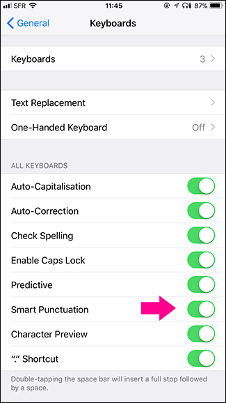 How to Turn Off Smart Punctuation on Your iPhone and iPad