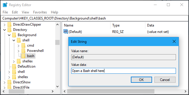 How to Quickly Launch a Bash Shell From Windows 10's File Explorer