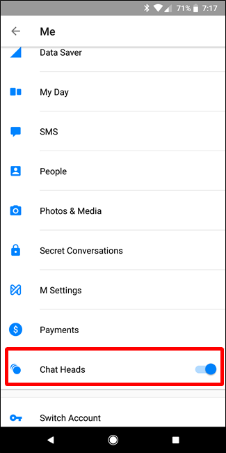 How to Disable Facebook Messenger Chat Head Icons on Android
