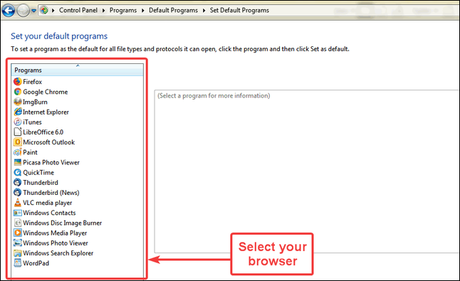 How to Set a Default Web Browser in Windows