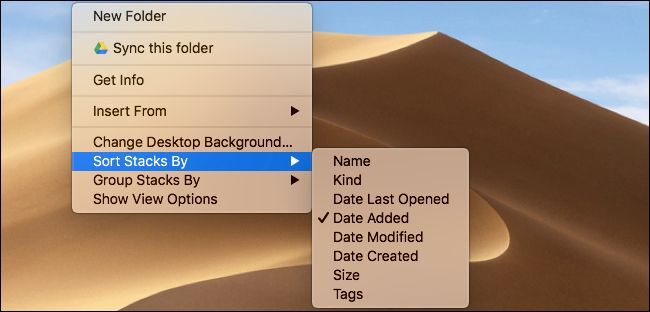 How to Organize Your Desktop With Stacks on macOS Mojave