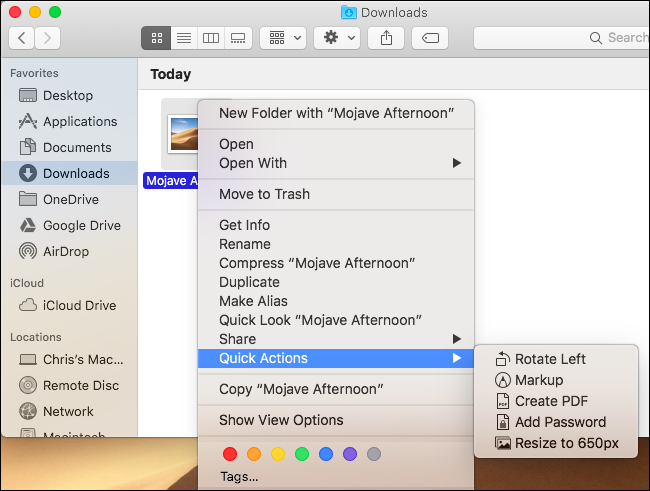 How to Create Your Own Quick Actions on macOS Mojave