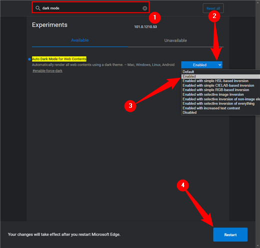 How to Enable Dark Mode in Microsoft Edge