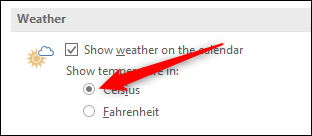 How to Automatically Show the Weather in the Outlook Calendar
