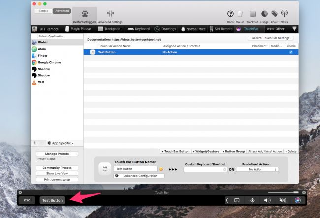 How to Customize the MacBook's Touch Bar with BetterTouchTool