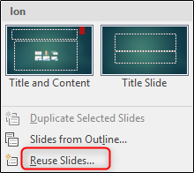 How to Reuse or Import Slides from Another PowerPoint Presentation