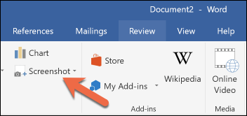 How to Use Microsoft Word's Built-In Screenshot Tool