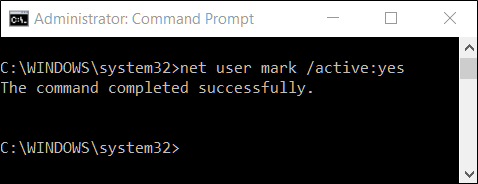 How to Enable or Disable a Windows 10 User Account