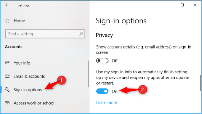 How to Stop Windows 10 From Reopening Your Previous Applications After ...
