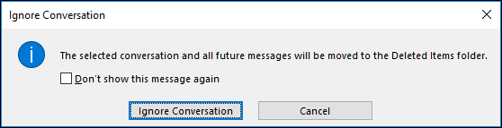 How to Mute a Pointless Email Conversation in Outlook
