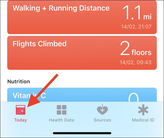 How to Add Data to the Health App's Today Screen on iPhone