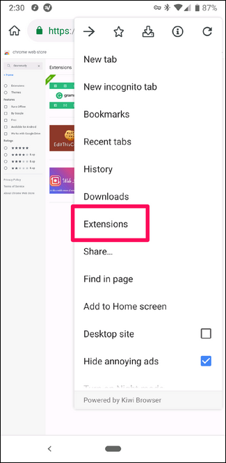 How to Install Desktop Chrome Extensions on Android