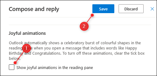 How to Turn off Outlook.com's New "Joyful Animations"