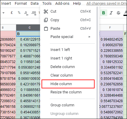 How to Freeze or Hide Columns and Rows in Google Sheets
