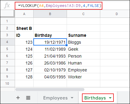 How to Find Data in Google Sheets with VLOOKUP