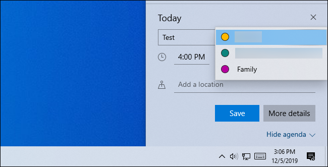 How to Use Your Calendar From Windows 10's Taskbar