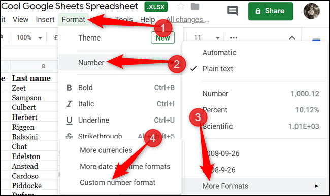 How to Enter Zero Before a Number in Google Sheets
