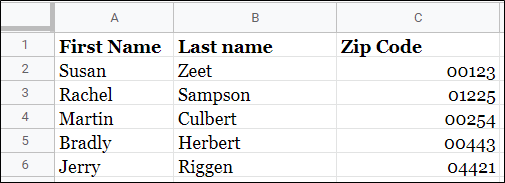 How to Enter Zero Before a Number in Google Sheets