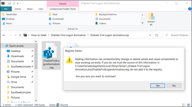 How to Disable the First Sign-In Animation on Windows 10