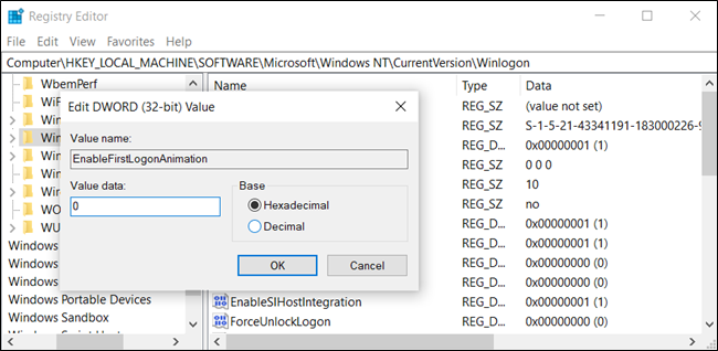 How to Disable the First Sign-In Animation on Windows 10