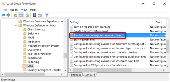 How to Scan Mapped Network Drives with Windows Defender