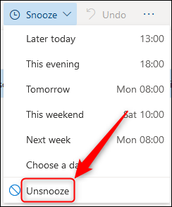 How To Use Outlook Online's Snooze Tool