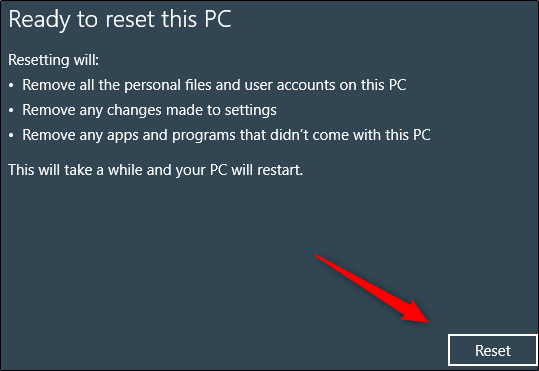 How to Factory Reset Windows 10