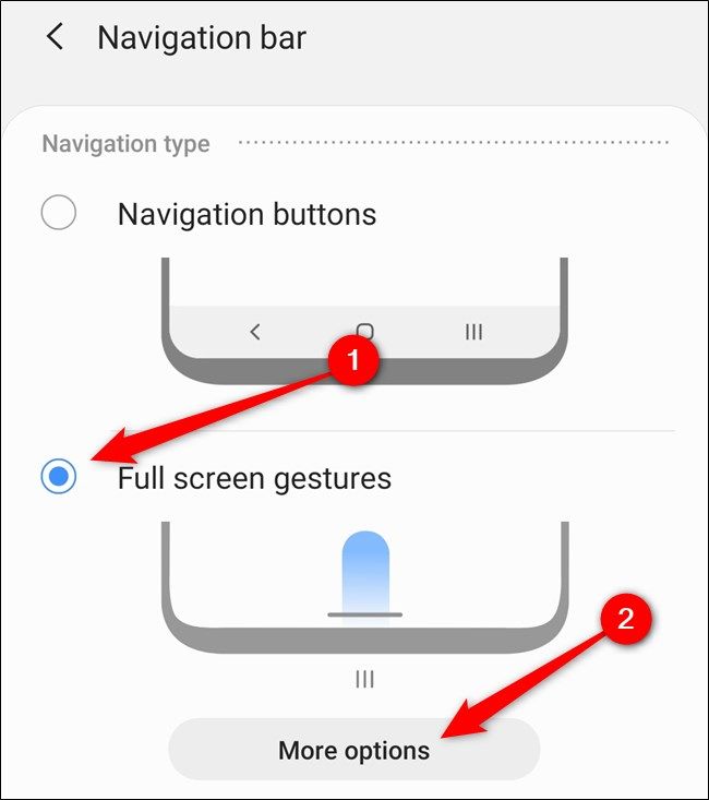 Samsung Galaxy S20: Turning on Gestures and Changing Navigation Bar Button Order
