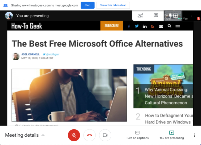 How to Share Your Screen in Google Meet