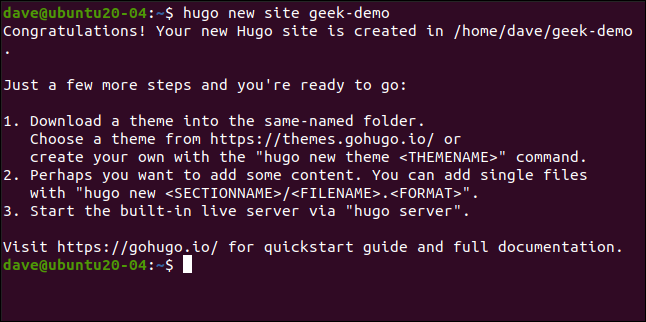 How to Use the Hugo Static Site Generator on Linux