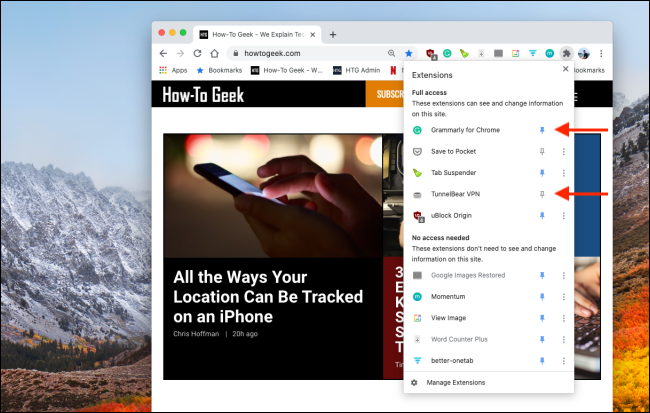 How to Pin and Unpin Extensions from the Chrome Toolbar