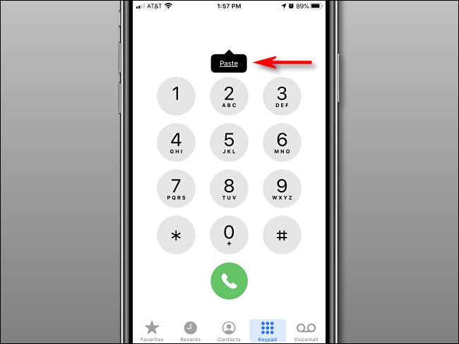 How to Paste a Phone Number into the iPhone's Phone App