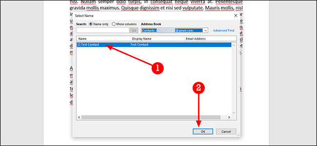 How to Insert Outlook Contact Information in Microsoft Word