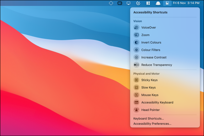 How to Access Accessibility Controls From the Menu Bar and Control ...